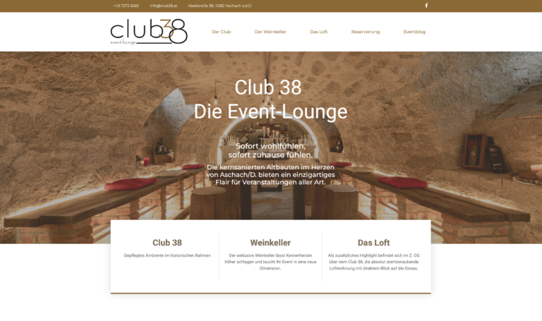 Neue Website | club38